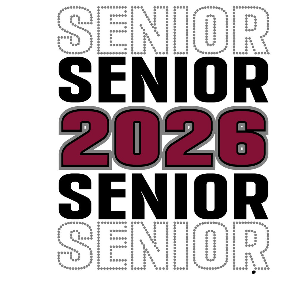 Senior/2026 Stacked Spangle SVG (Digital Download ONLY) – Images of Ink